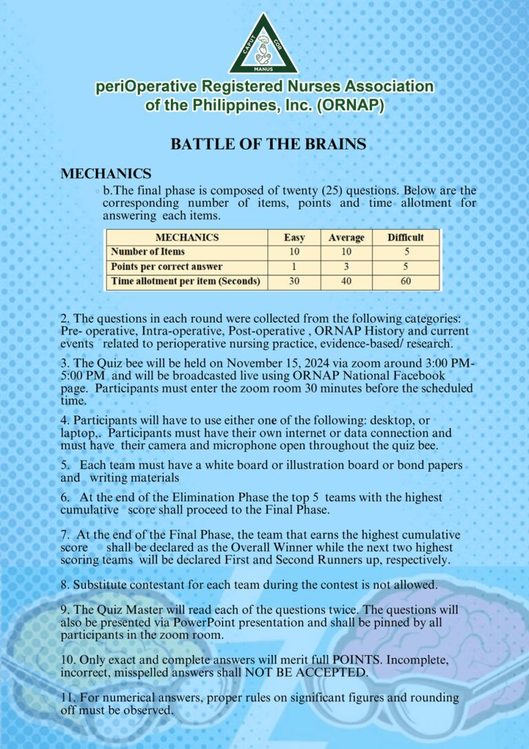 ORNAP | periOperative Registered Nurses Association of the Philippines ...