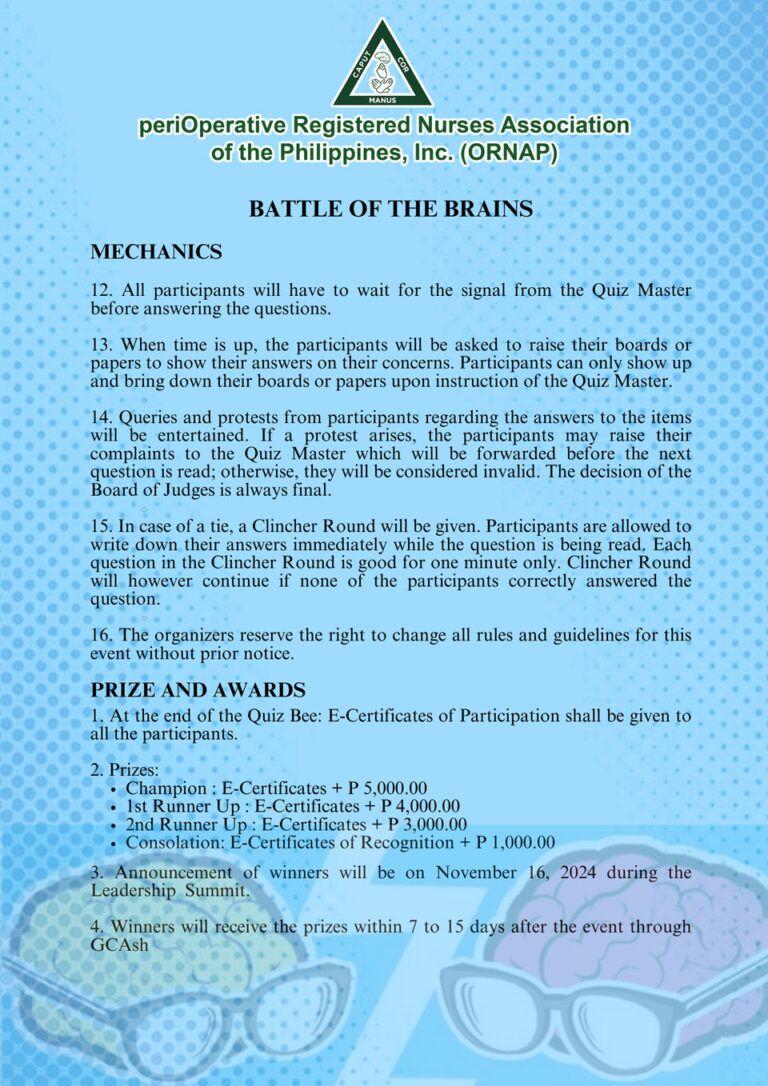 ORNAP | periOperative Registered Nurses Association of the Philippines ...